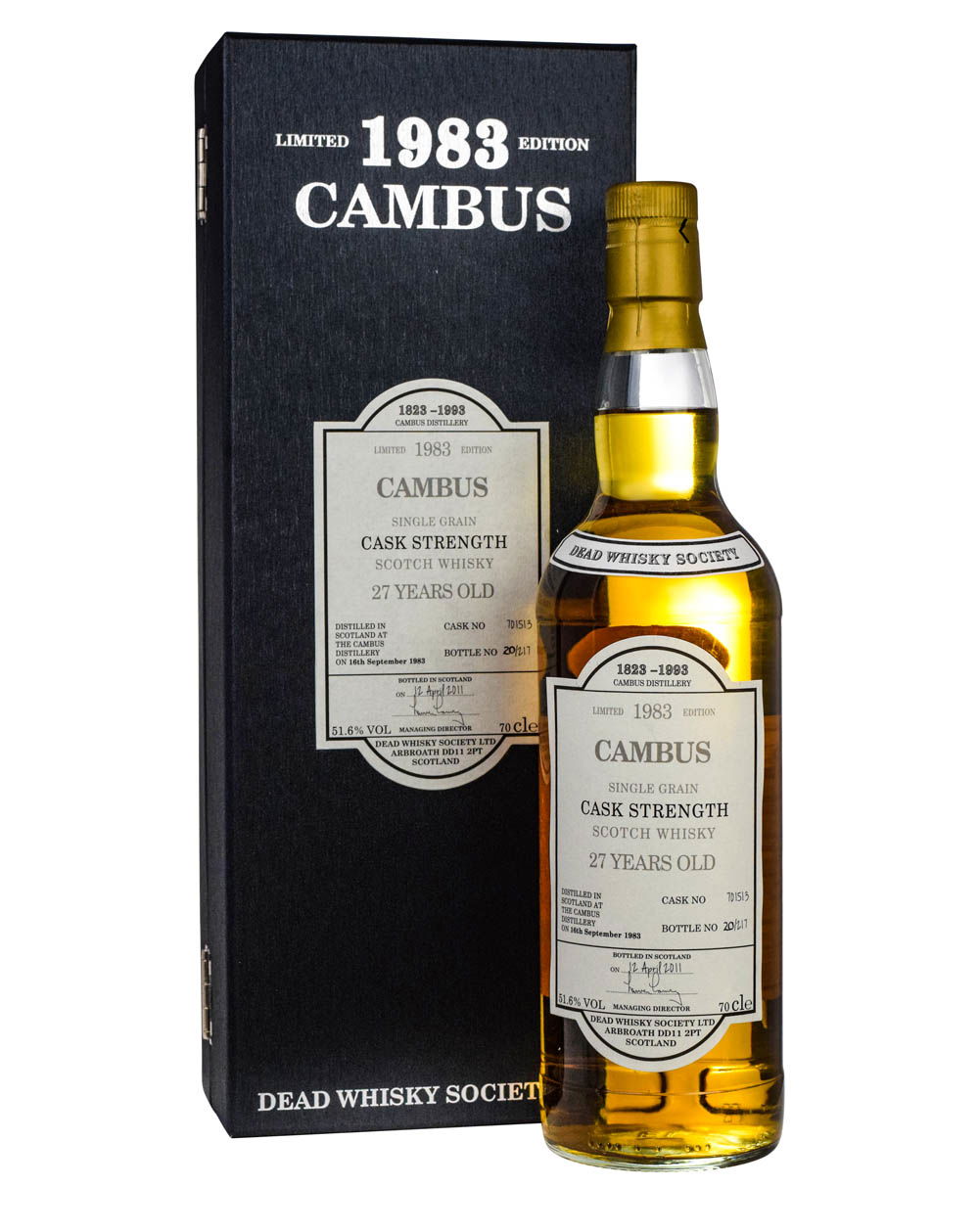 Cambus 27 Years Old Dead Whisky Society 1983 - Musthave Malts