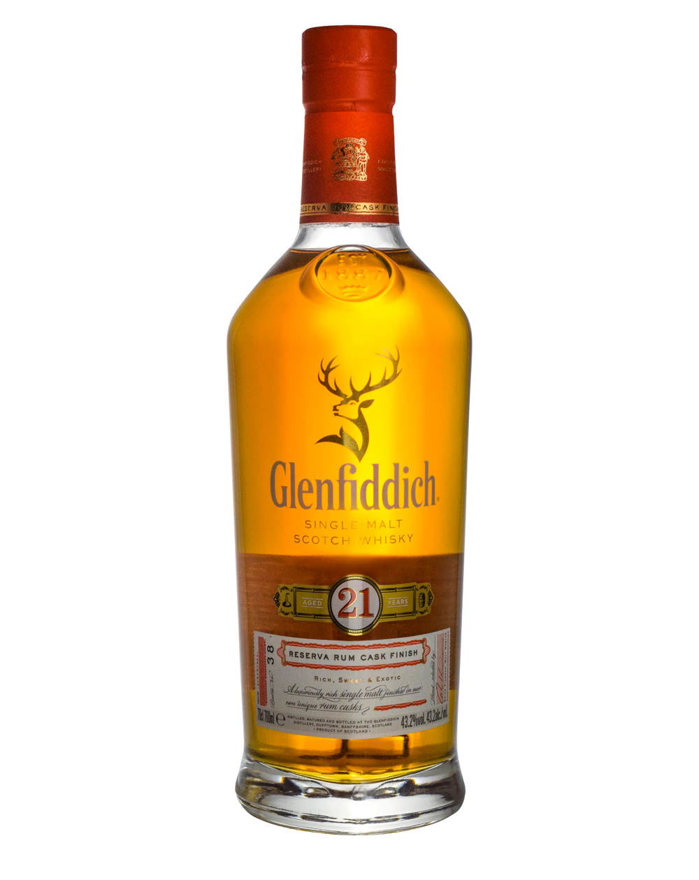 Glenfiddich 21 Years Old Reserva Rum Cask Finish Batch #38 - Musthave Malts